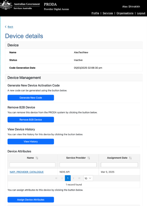 Set up NDIS PRODA Connection